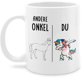 Shirtracer Tasse Tassen 325ml - Andere Onkel Du Dabbing Einhorn Geschenk für coole Onkels Weihnachten I - 325 ml - Weiß - bester geschenke den besten mug beste w