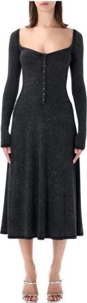 Diesel Femme, Robes, Noir, Taille: 38 FR D-Ley Midi Dress
