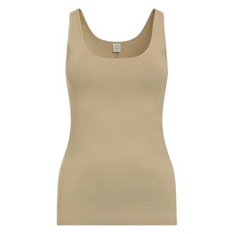 Toteme Compact Knit Tank - - Tops - Damen - Beige - XS