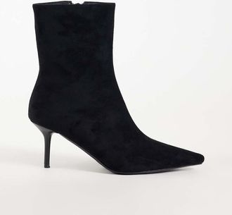 Simmi London Simmi London Ember spitze Ankle-Boots in Schwarz aus Velourslederimitat