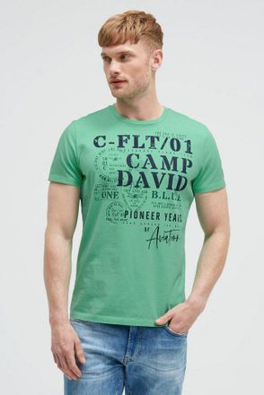 Camp David Rundhalsshirt aus Baumwolle