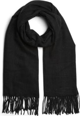 Pieces Écharpe longue Pckial Noos Bc pour femme, Noir, taille unique