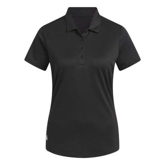 adidas Adidas Womens Solid Performance Polo Shirt, Black, Medium