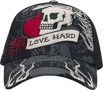Ed Hardy Live Fast Love Hard 5 Panel Trucker Cap - - Accessories - unisex - Schwarzk - ONE SIZE