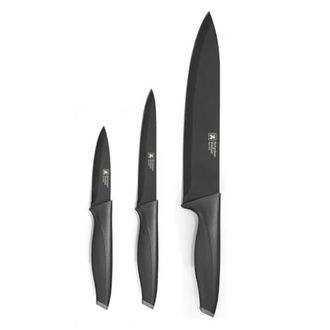 Richardson Sheffield Amefa 3er Set Advantage Noir Messer, Schwarz