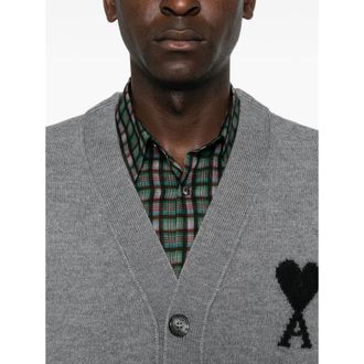 Ami Virgin Wool Cardigan - Gray