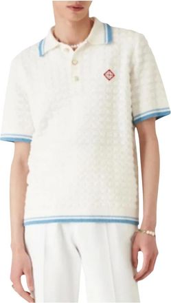 Casablanca Homme, Pulls, Blanc, Taille: L Polo Boucle