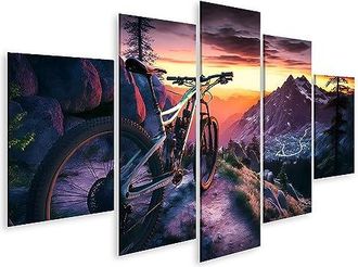 Islandburner Tableau sur Toile V&eacute;t&eacute;tiste Coucher de Soleil Sport v&eacute;lo Paysage Paysage Vue SP Cadre Affiche Poster Murale Tableaux