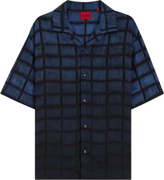 HUGO BOSS chemise à carreaux - Bleu