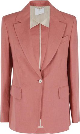 Eleventy Femme, Vestes, Rouge, Taille: 38 FR Giacca Un Bottone