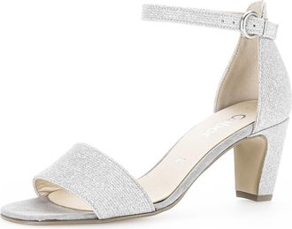 Gabor Damen Riemchensandalen, Frauen Sandalen,Sommerschuhe,Freizeitschuhe,offene Schuhe,Strandschuhe,Sandaletten,Silber/Light Grey,38 EU / 5 UK