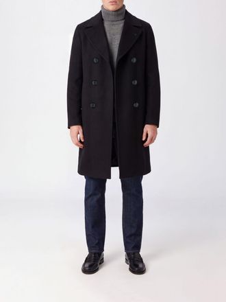 Tagliatore Manteau crois&eacute; longueur genou en pure laine avec revers en pointe