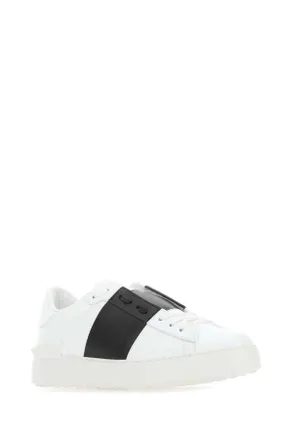 Valentino Garavani Mens Open Sneaker White Calf Leather