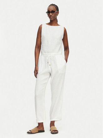 Lauren Ralph Lauren Set Top und Hose Double Gauze 20617192 Wei&szlig; Regular Fit