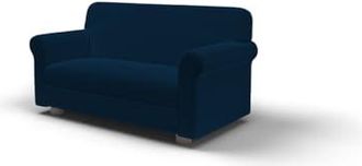 Italian Bed Linen Elastische Couchüberzüge IRIS, Dunkelblau, 2 Plätze