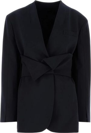 Del Core Femme, Vestes, Bleu, Taille: 36 FR Boxy Jacket With Corset Belt