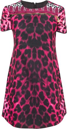 Versus robe &agrave; imprim&eacute; animalier - Rose
