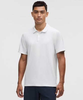 lululemon Sport-Poloshirt mit kurzen &Auml;rmeln und Logo e Passform f&uuml;r M&auml;nner - Gr&ouml;&szlig;e 2XL in White