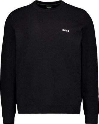 HUGO BOSS Herren Pullover schwarz unifarben