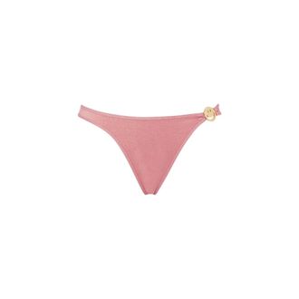 Moschino Femme, Maillots de bain, Rose, Taille: 46 FR Smiley lurex jersey swim briefs