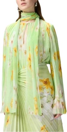 Pinko Pinko, Femme, Blouses et Chemises, Multicolore, Taille: 36 FR Chemisier l&eacute;ger en cr&eacute;pon floral pliss&eacute;