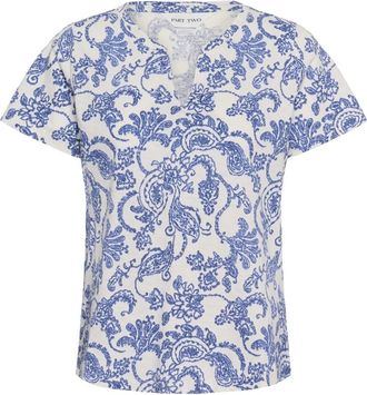 Part Two Femme, Blouses et Chemises, Bleu, Taille: 40 FR Dot Paisley Print - 30495