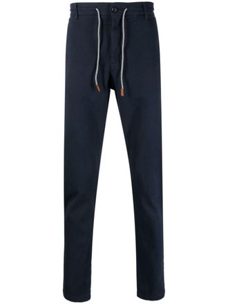 Eleventy pantalon chino &agrave; coupe fusel&eacute;e - Bleu