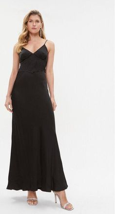 Twin-Set Abendkleid 232TT2060 Schwarz Regular Fit