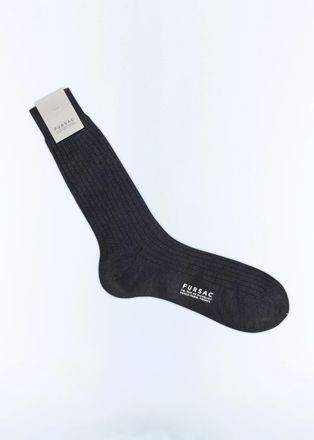 Fursac Chaussettes en coton côtelé égyptien - Taille L - Homme