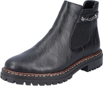 Rieker Bottines Chelsea 52054 pour femme, Noir, 41 EU