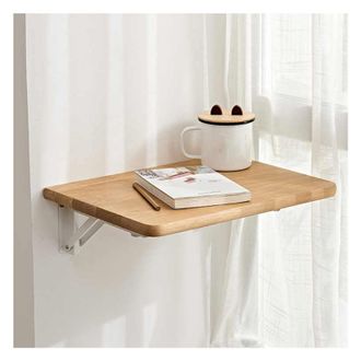 Generic An Der Wand Montierter Klapptisch, Faltbares H&auml;ngeregal, Arbeitstisch Aus Massivholz Mit Regalhalterungen, 50 Kg Tragf&auml;higkeit for Waschk&uuml;che, K&uuml;che(5