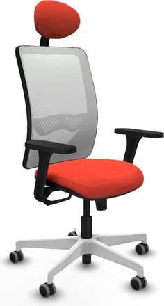 Piqueras y Crespo Gepolsterter Drehstuhl Zulema mit 3D-Armlehnen, h&ouml;henverstellbarer Lendenwirbelst&uuml;tze und festem Kopfteil, ausgestattet mit Sincro 3-Positionen und Sc