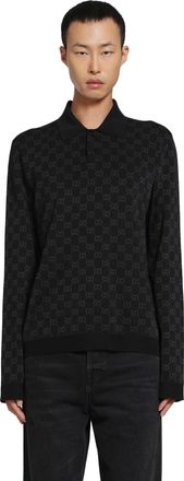 Gucci Viscose GG Jacquard Polo Shirt
