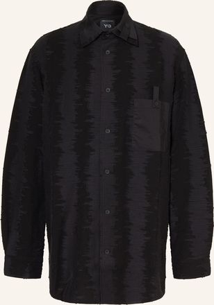 Yohji Yamamoto Jacquard-Hemd Comfort Fit schwarz