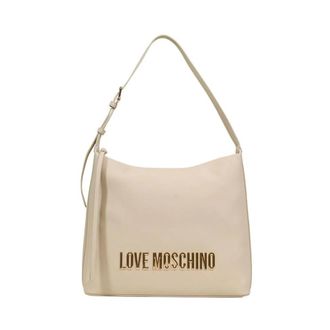 Love Moschino Femme, Sacs, Beige, Taille: ONE Size Sac &agrave; main en poly&eacute;thyl&egrave;ne avec finition textur&eacute;e