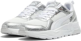 Puma Damen Trinity 2 Metallic Whisper Sneakers 40.5, White Silver Feather Gray Metallic