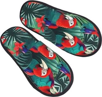 Generic Pantoufles Impression Perroquet &Agrave; Fleurs Tropicales Chaussures Maison Confort Chaussons Pour Homme Femme Chambre L