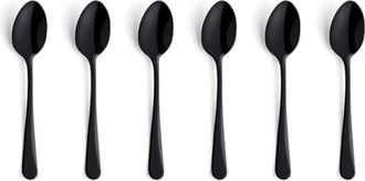 Amefa AUSTIN Espressol&ouml;ffel 6-teilig | stylisches Design in Trendfarbe | Edelstahl mit PVD Veredelung | schwarz satiniert | 12 cm | Esspresso L&ouml;ffel mini | 