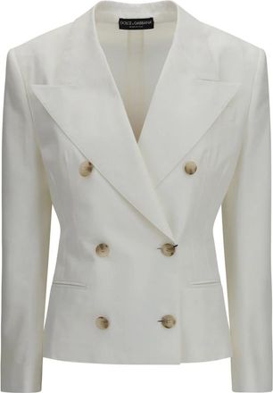 Dolce & Gabbana Zweireihiger Blazer - - Jackets - Damen - Wei&szlig; - M