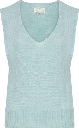 Maison Margiela haut Fussbett en maille - Bleu