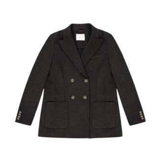 Circolo 1901 Veste Crois&eacute;e en Laine Vierge - Femme - Vestes - Gris - Taille: 48 FR