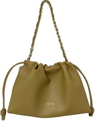 Generic Sac &agrave; cordon en cuir pour femme - Sac bandouli&egrave;re de cr&eacute;ateur - Sac seau tendance pour femme - avec cha&icirc;ne et bandouli&egrave;re