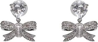 Self Portrait Femme, Accessoires, Gris, Taille: ONE Size Boucles doreilles Orn&eacute;es de Cristaux