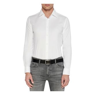 HUGO BOSS Homme, Chemises, Blanc, Taille: 4XL Hank Slim-fit Shirt
