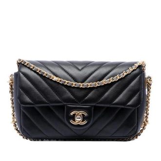 Chanel Pre-owned Quilted Lambskin Crossbody Bag - - Pre-owned - Damen - Schwarzk - ONE SIZE