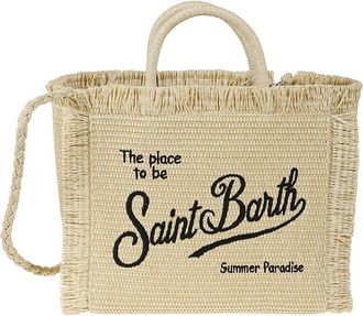 MC2 Saint Barth Femme, Sacs, Beige, Taille: ONE Size Sac en Paille Colette avec Logo Brod&eacute;