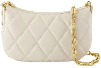 Burberry Femme, Sacs, Beige, Taille: ONE Size Sac bandouli&egrave;re matelass&eacute; en cuir avec bandouli&egrave;re cha&icirc;ne