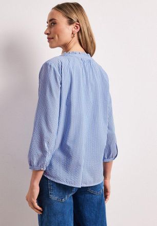 Street One Carmenbluse im Seersucker-Style mit Streifen