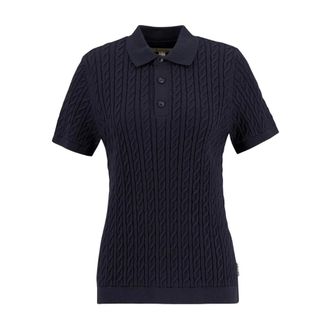 Barbour Femme, Tops, Bleu, Taille: 38 FR Hartland Knitted Polo