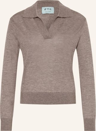 FTC Ftc Cashmere Strick-Poloshirt Mit Cashmere beige